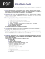 Touch Football Referee Signals Guide | PDF | Touchdown | Hand