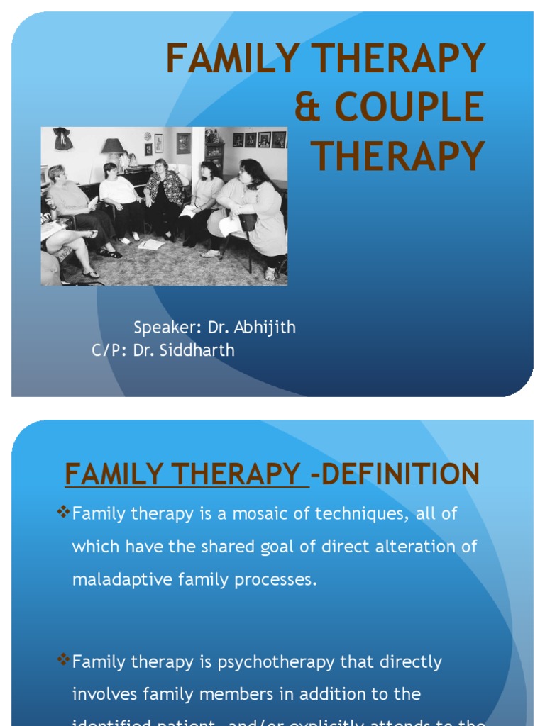 Family Therapy | Download Free PDF | Family Therapy | Relationship ...