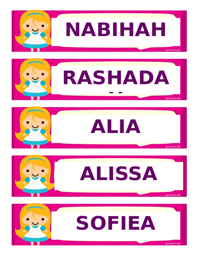 Label Nama Murid - ES | PDF