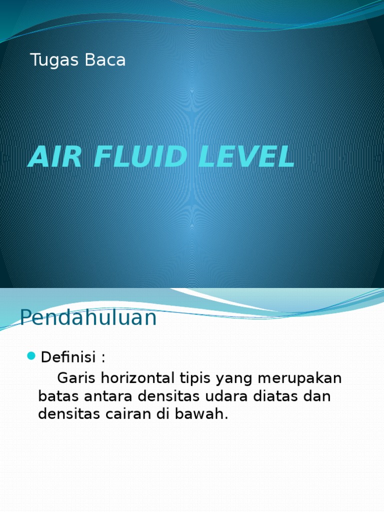 Air Fluid Level | PDF