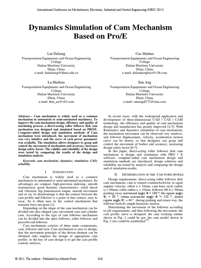 Dynamics Simulation | PDF | Kinematics | Simulation