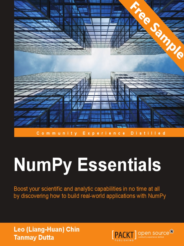 NumPy Essentials - Sample Chapter | PDF | Matrix (Mathematics ... NumPy Essentials - Sample Chapter | PDF | Matrix (Mathematics ...