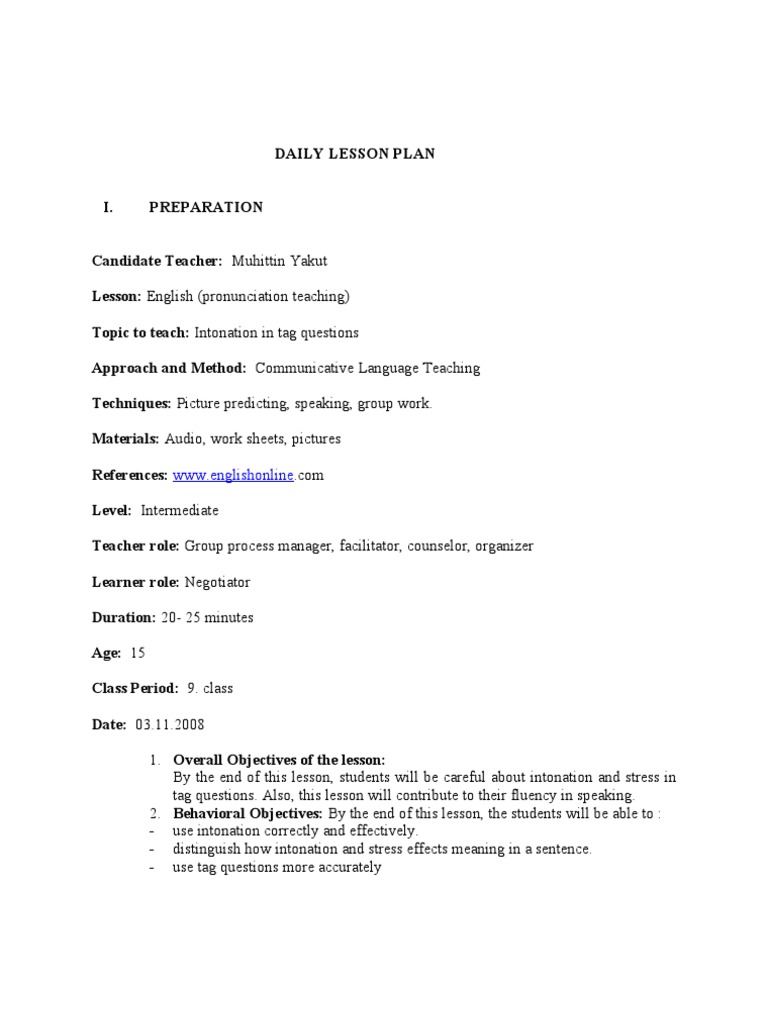 Pronunciation Teaching | PDF | Lesson Plan | Teachers