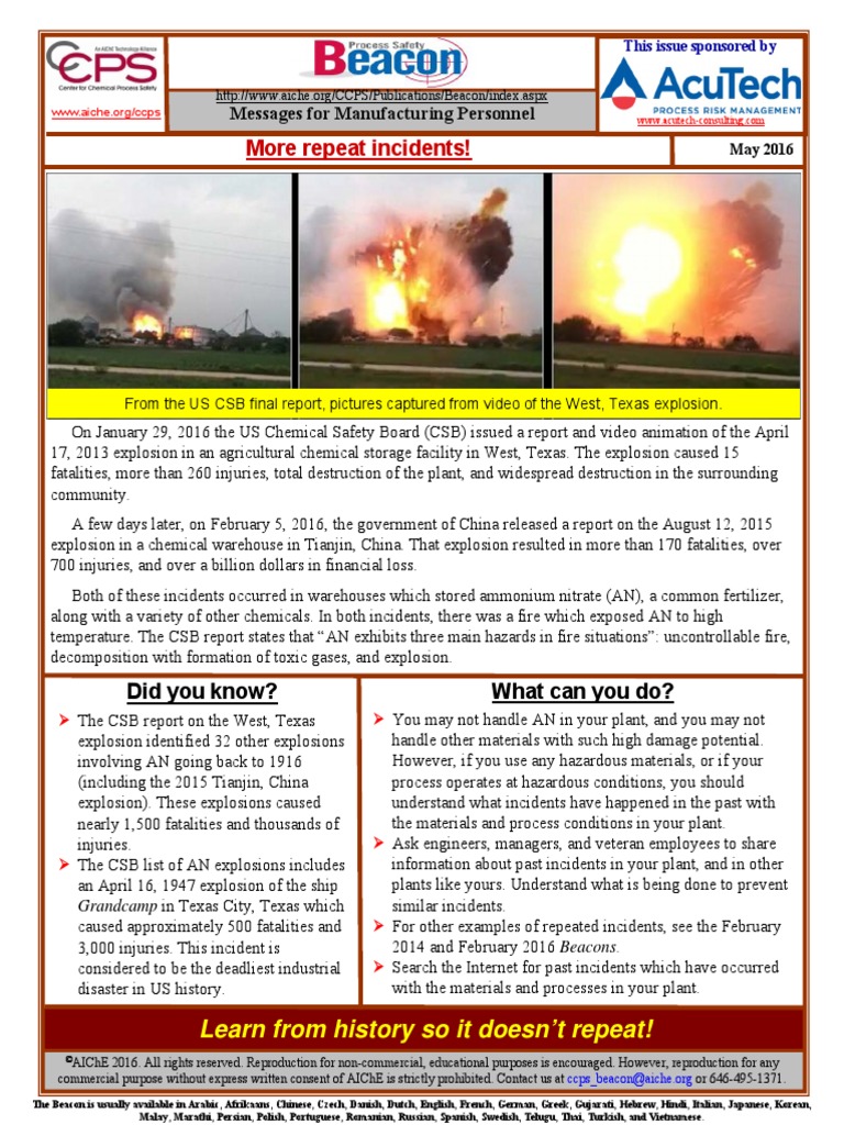 Beacon English | PDF | Explosion | Hazards