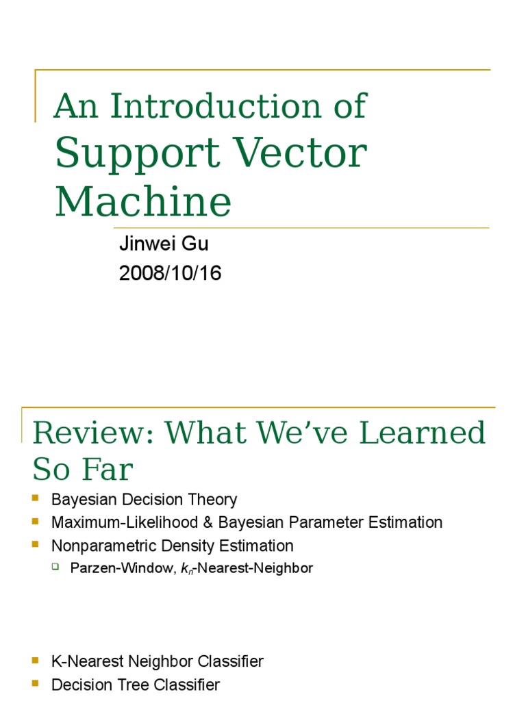 An In-Depth Look at Support Vector Machines | PDF | Support Vector ...
