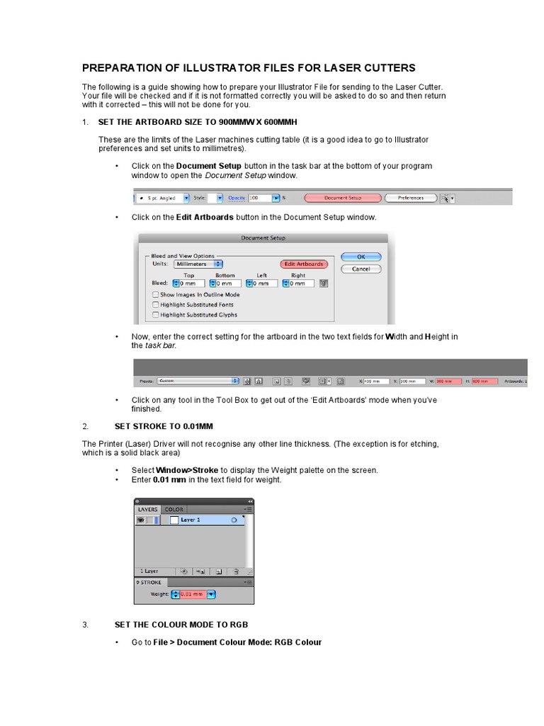 Preparing Illustrator Files for Laser Cutting | PDF