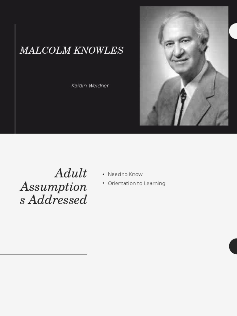 Malcolm Knowles | PDF | Adult Education | Pedagogy