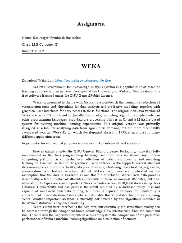 Weka Clustering | PDF | Cluster Analysis | Statistical Classification Weka Clustering | PDF | Cluster Analysis | Statistical Classification