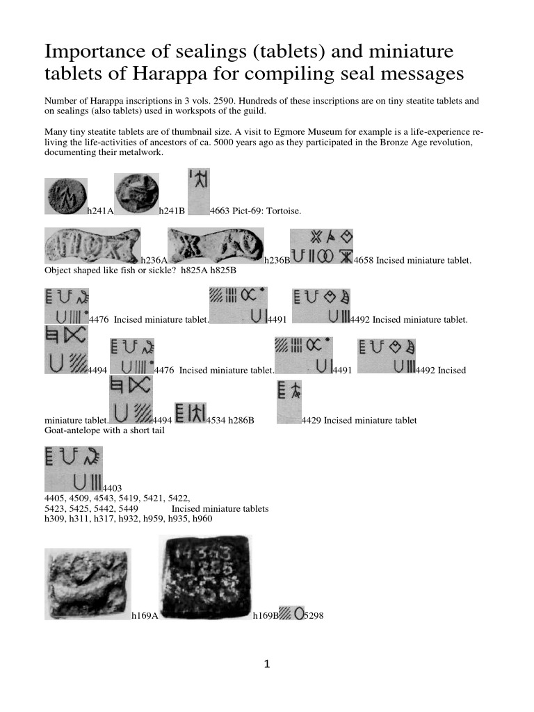 Harappa Tablets (2016) | PDF