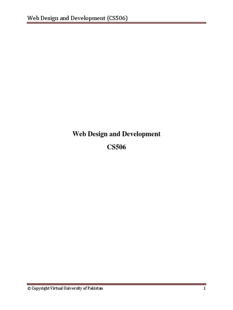 CS506 - Web Design and Development (Handouts) PDF | PDF | Java Virtual Machine | Java ...
