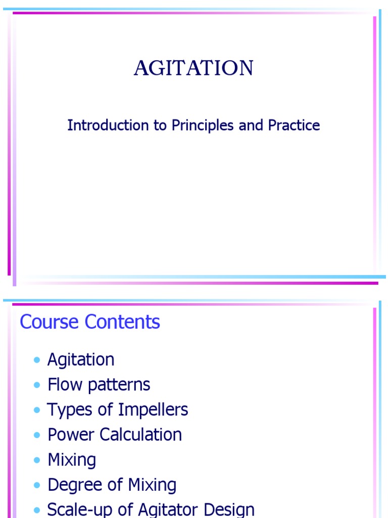 Agitation | Suspension (Chemistry) | Liquids