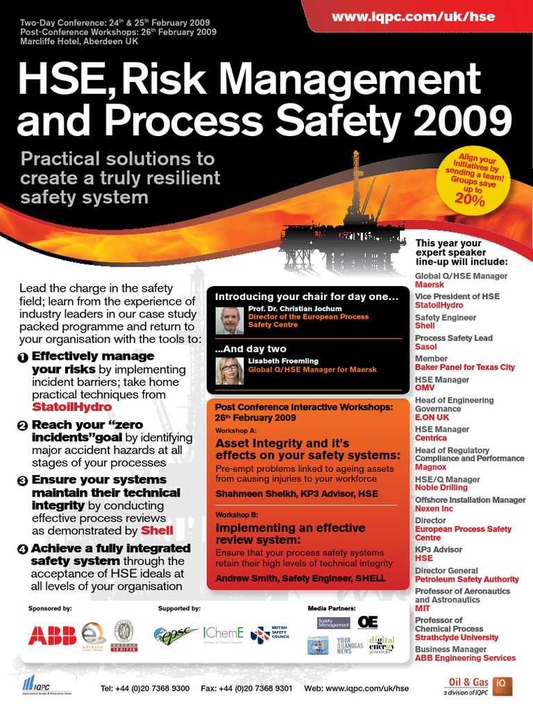 HSE-RISK MANAGEMENT Flyer | PDF | Occupational Safety And Health | Safety