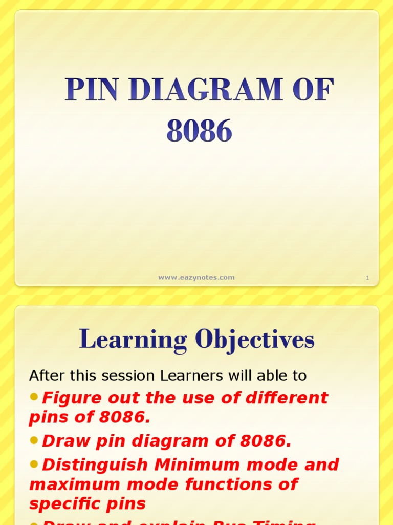 Pin Diagram of 8086 | PDF | Input/Output | Central Processing Unit