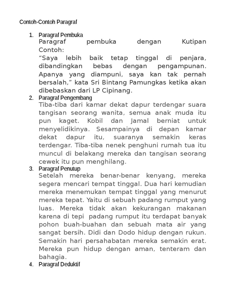 Contoh Paragraf | PDF