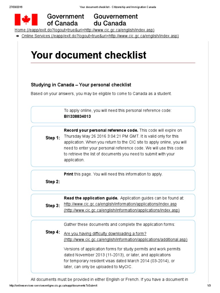 Canada Study Permit Application Guide | PDF | Travel Visa | Login