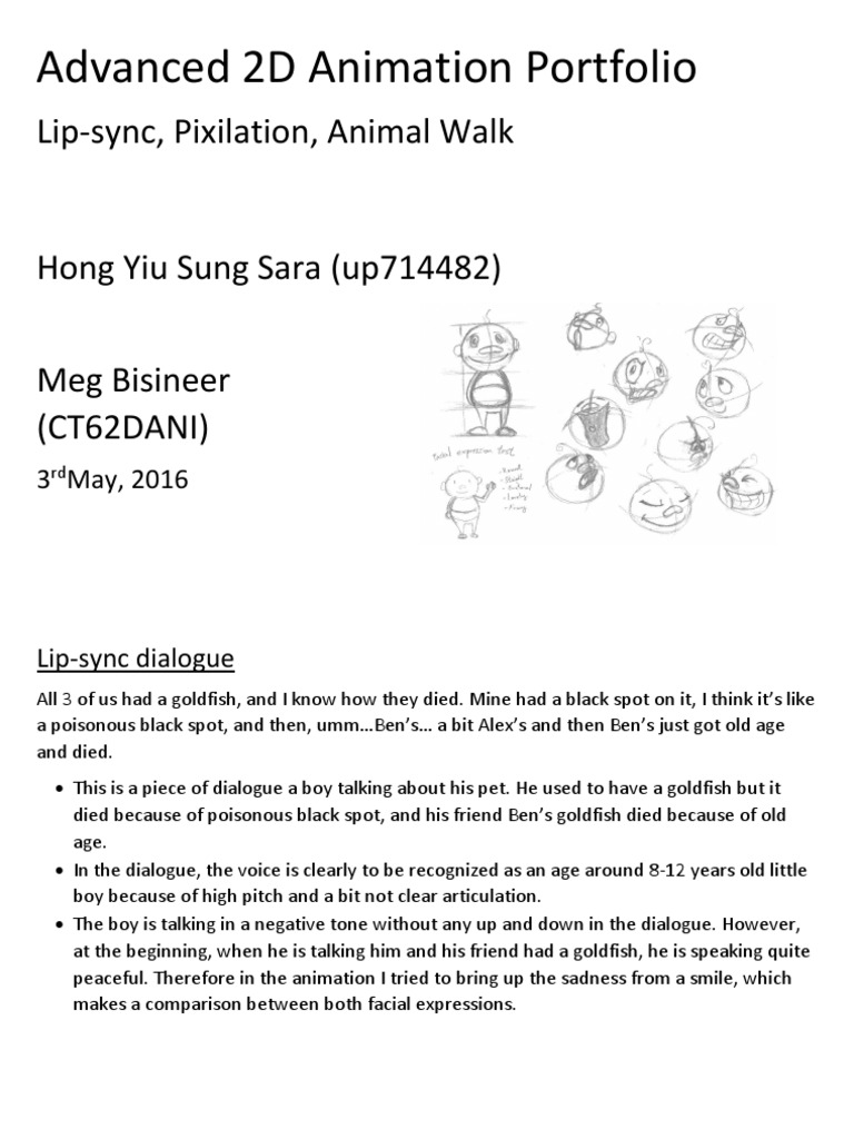 Advanced 2D Animation Portfolio | PDF | Leisure