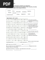 Sopa de Letras: Clases de Suelos | PDF