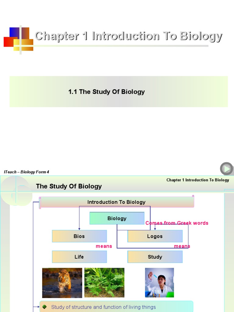 Introduction to Biology: Chapter 1 | PDF