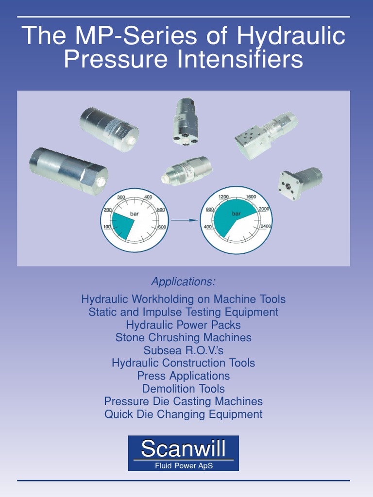 Scanwill Pressure Intensifier | PDF | Valve | Pump