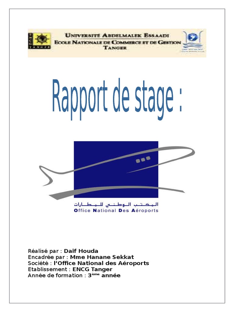 Rapport de Stage D'observation À l'ONDA | PDF | Aéroport | Commerce
