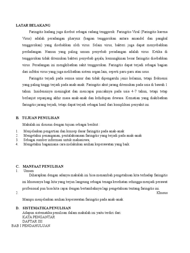 Faringitis Adalah Radang Tenggorokan | PDF