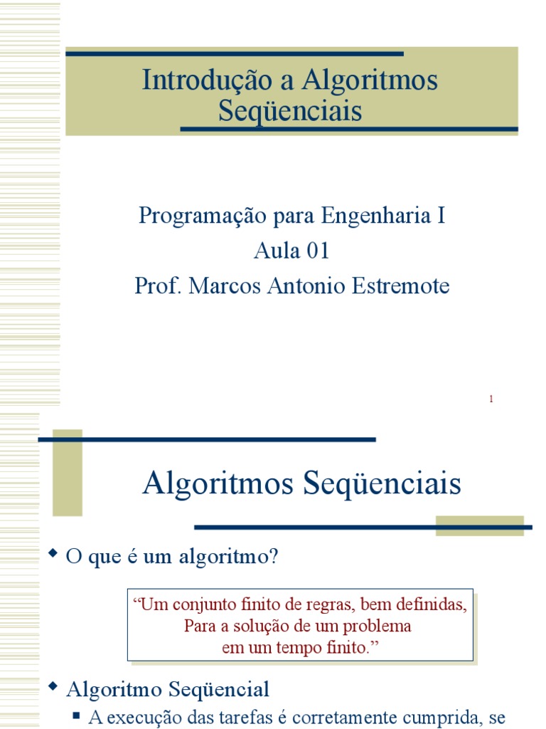 Algoritmos.ppt | Média | Algoritmos | Free 30-day Trial | Scribd