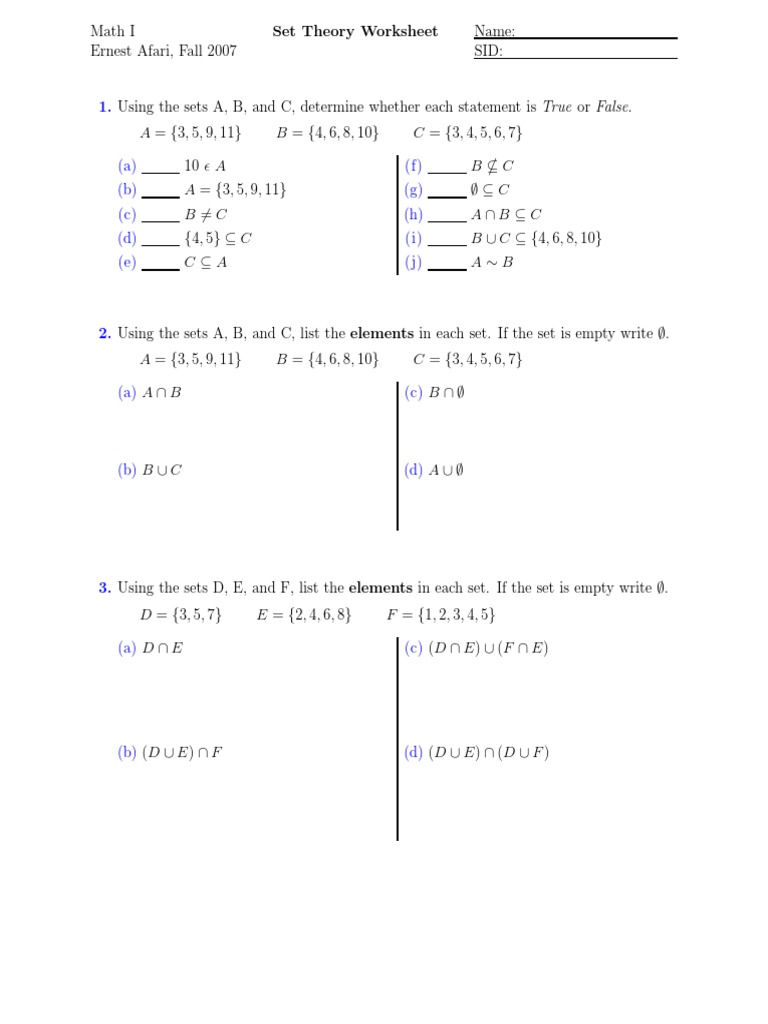 Set Theory wk1 | PDF | Computers
