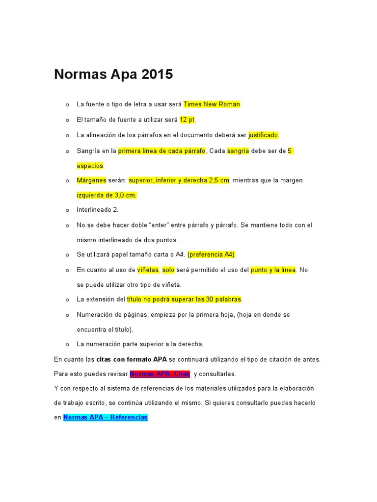 Guía de estilo APA 2015: Requisitos formales y sistemas de citación y ...