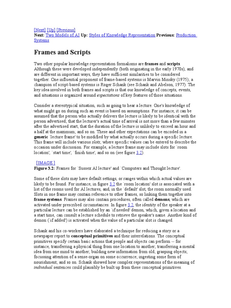 Frames and Script | Download Free PDF | Artificial Intelligence ...