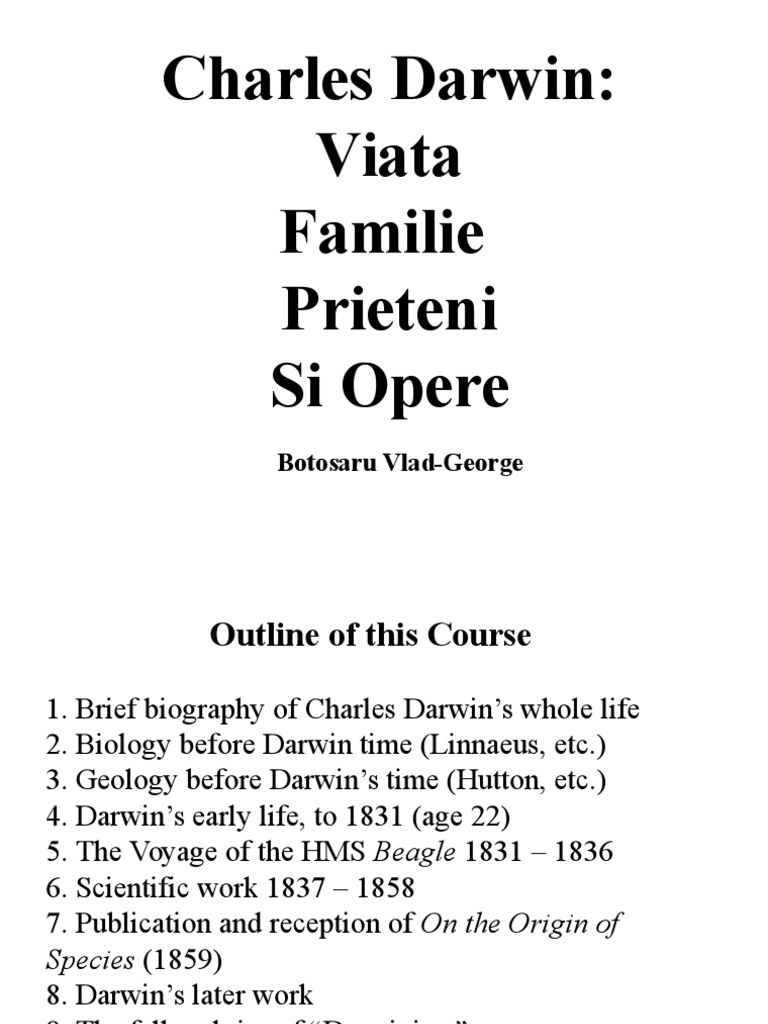 1 - Brief Biography of Charles Darwin (1809 - 1882) | PDF | Darwin ...