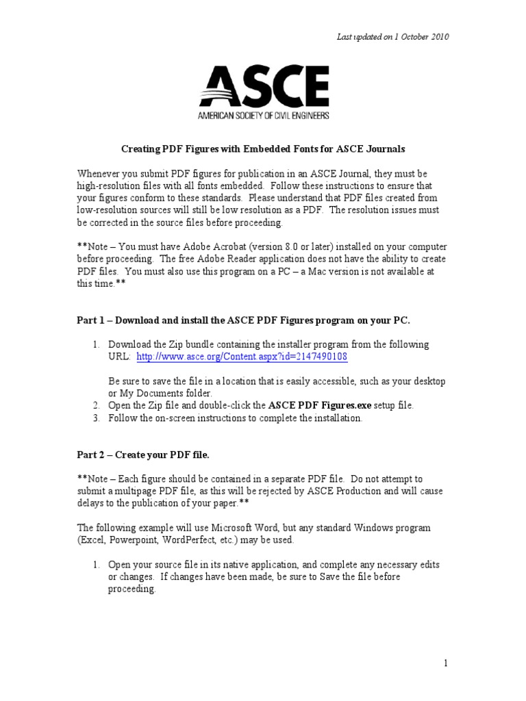 Creating PDFs With Embedded Fonts For ASCE | PDF | Portable Document ...