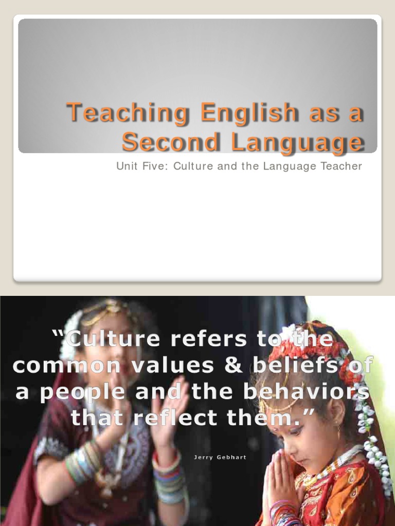 Culture's Role in ESL Teaching | PDF | English As A Second Or Foreign ...