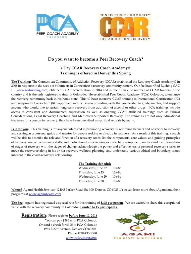 Recovery Coach Training June 2016 | PDF | Recovery Approach | Health Care