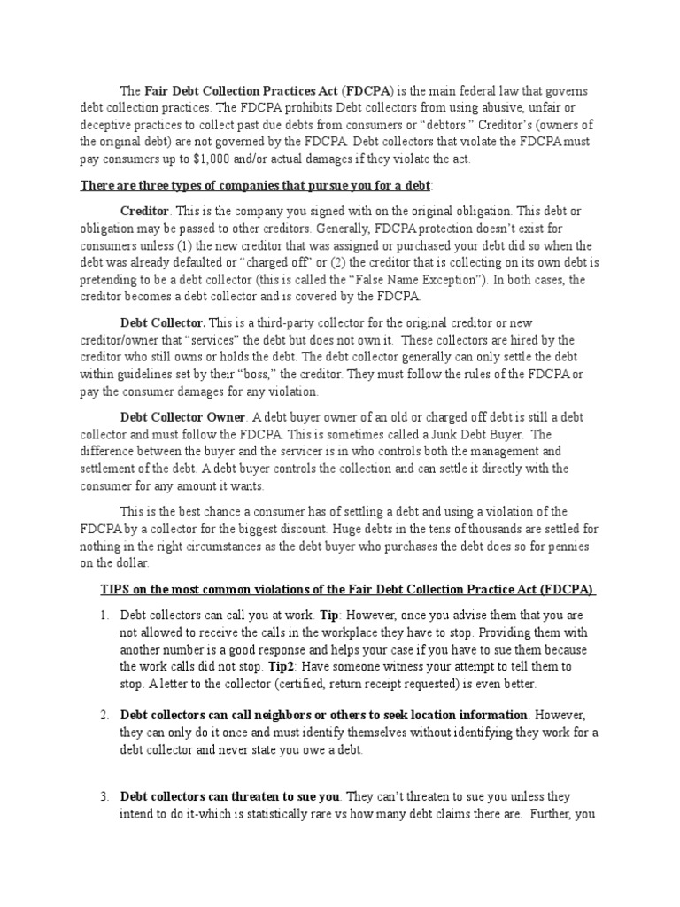 TIPS On How To Respond To A Collection Lawsuit | PDF | Collection ...