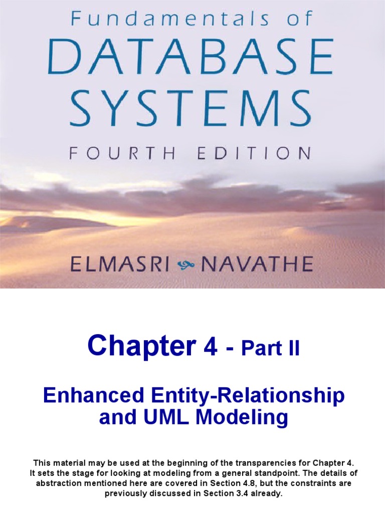 Chap4-2-Enhanced Entity-Relationship and UML Modeling | PDF | Data Model | Class (Computer ...