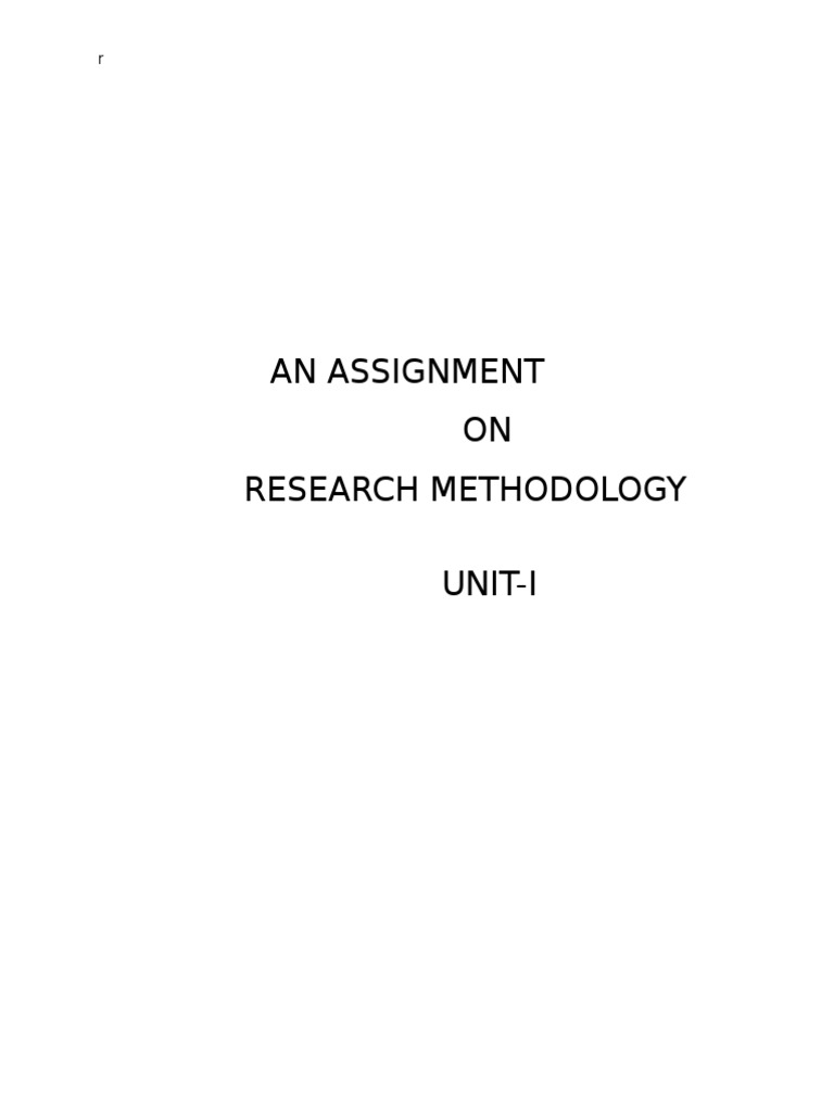 Research Methodology Unit Pdf Sampling Statistics Hypothesis