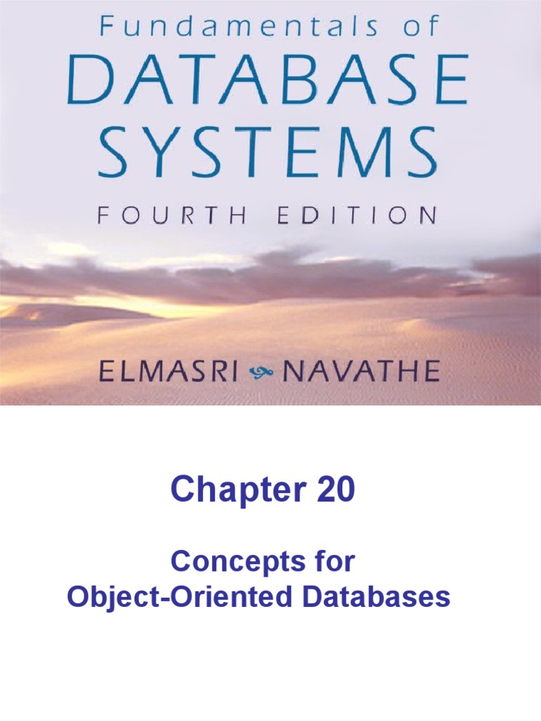 Chap20 Concepts For Object Oriented Databases Pdf
