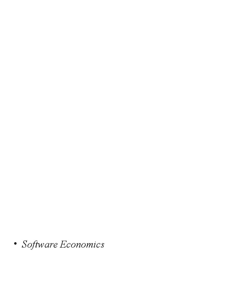 Evolution of Software Economics | PDF | Top Down And Bottom Up Design ...