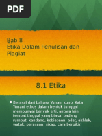 Nota Bab 8 Etika & Plagiat Dalam Penulisan Akademik | PDF | Ilmu Sosial | Sains & Matematika