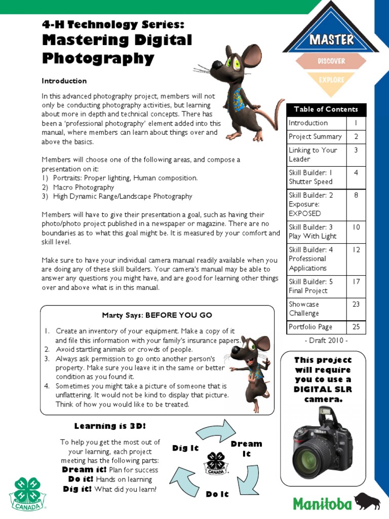 Advanced Digital Photography Skills | PDF | Camera Lens | Mentorship