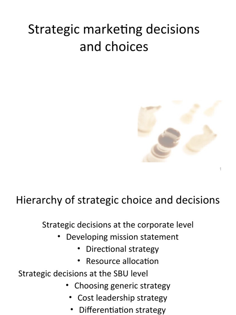 Strategic Marketing Decision Framework | PDF | Business | Strategic ...