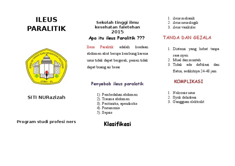 Ileus Paralitik Leaflet | PDF