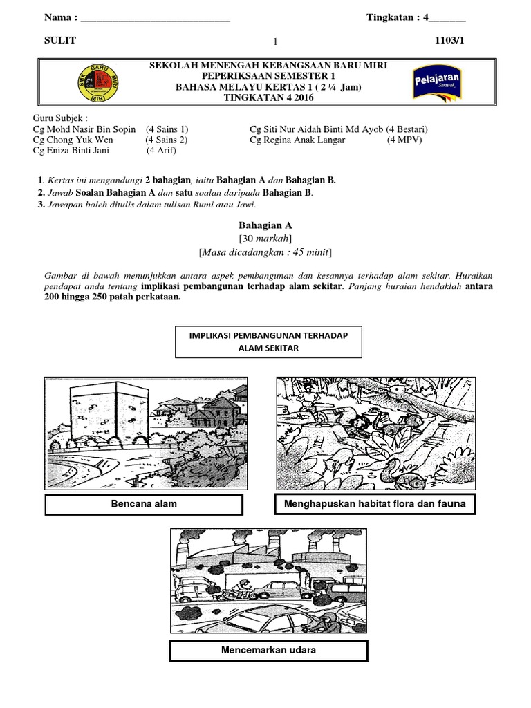 BM Kertas 1 Form 4 | PDF