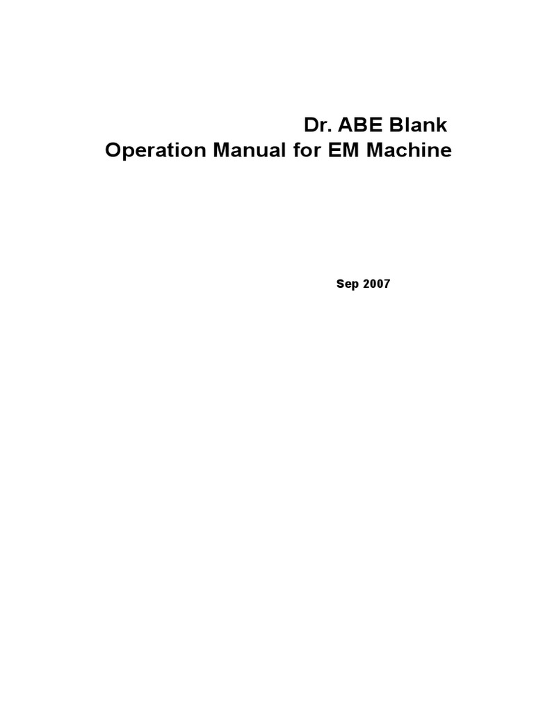 DR ABE EM Operation Manual V1.2 (E) 20070914 | PDF | Menu (informática ...