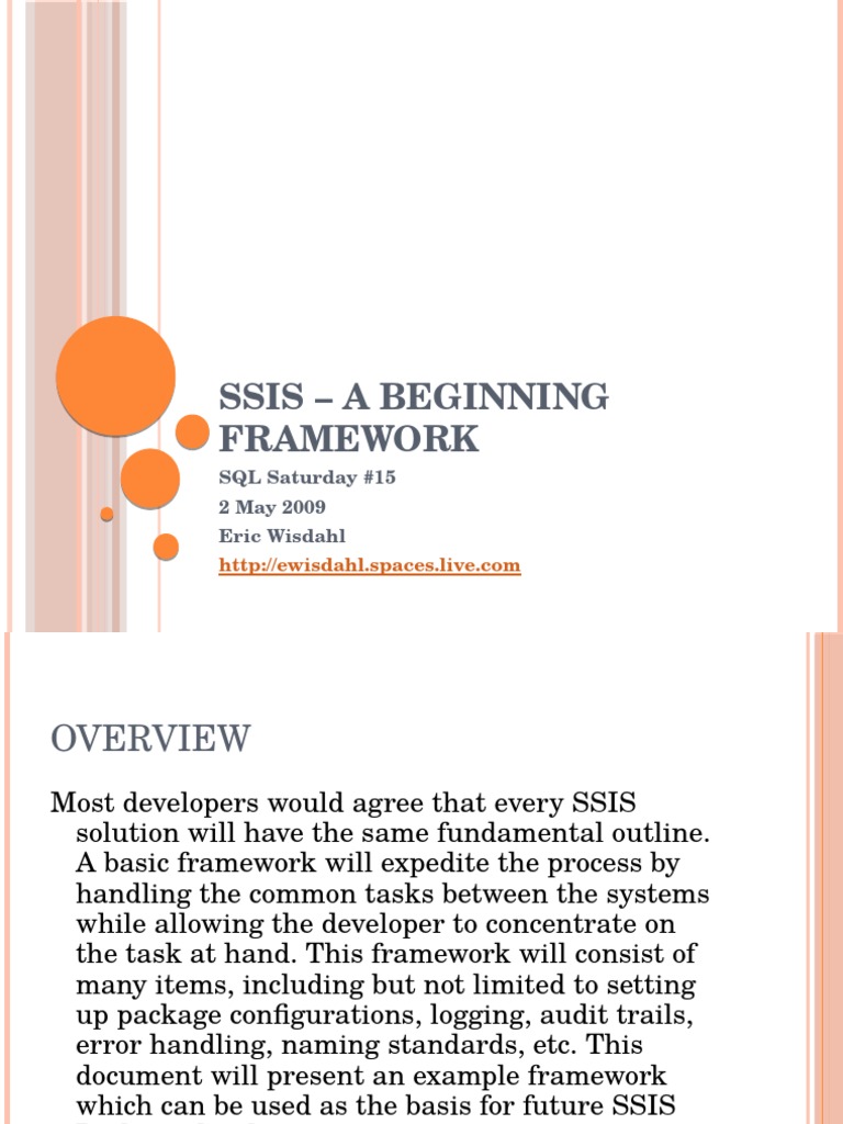 SSIS Framework | PDF | Database Index | Databases