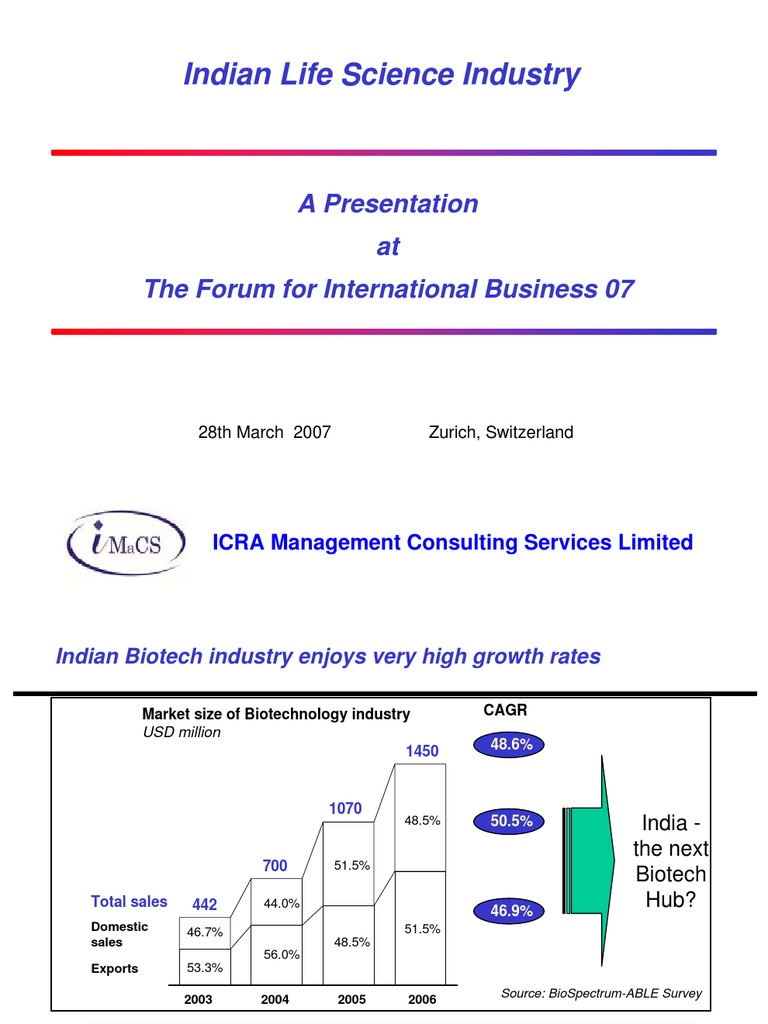 Indian Life Science Industry | PDF | Bioinformatics | Biotechnology