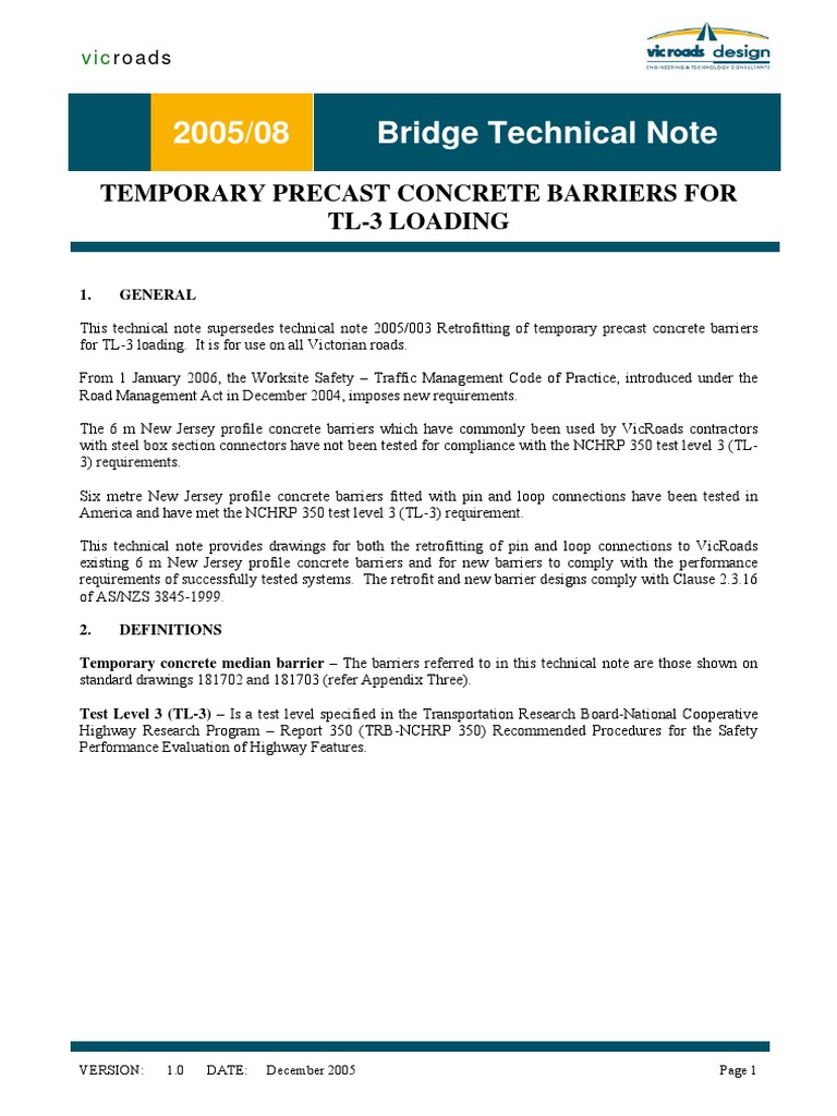 VicRoads Bridge Design Technical Notes | PDF | Deep Foundation ...