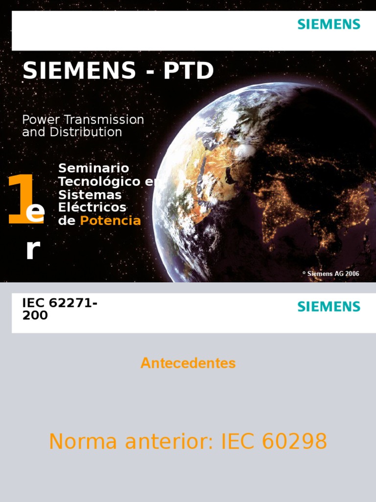 WS PTD 2007 - Norma IEC 62271-200 | PDF | Comisión Electrotécnica Internacional | Aislador ...