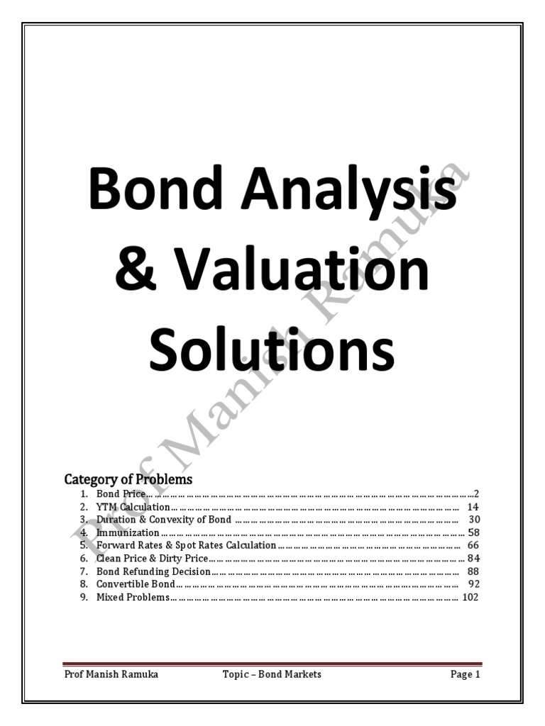 CA Final SFM Solve Questions On Bond Valuation by Prof GDTPE140 | PDF ...