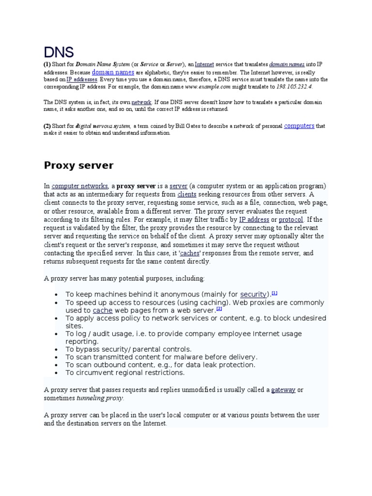 Proxy Server: Domain Names | Download Free PDF | Proxy Server | Domain Name System